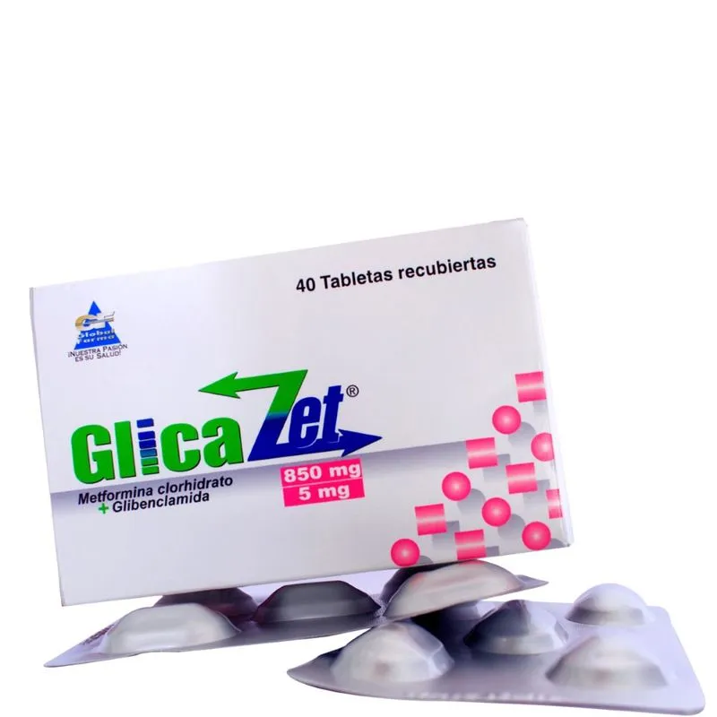 GLICAZET 850MG/5MG 40 TABLETA - Distribuidor de GLOBAL FARMA S.A.