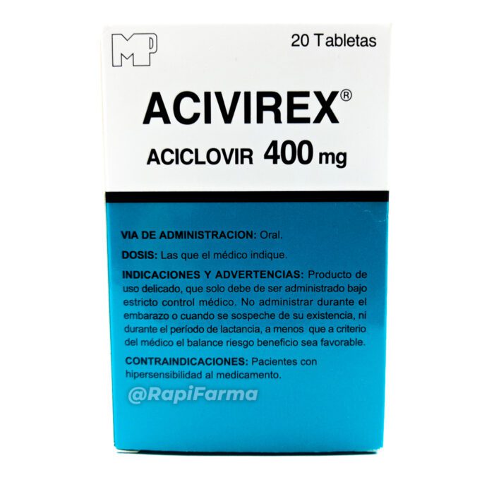 ACIVIREX 400MG 20 TABLETA – Medikamentos.com