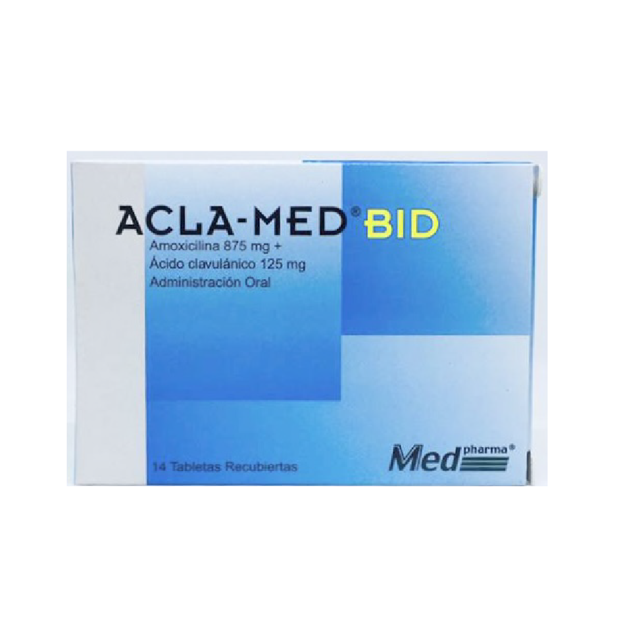 ACLA-MED BID 875MG/125MG 14 TABLETA - Distribuidor de Med Pharma