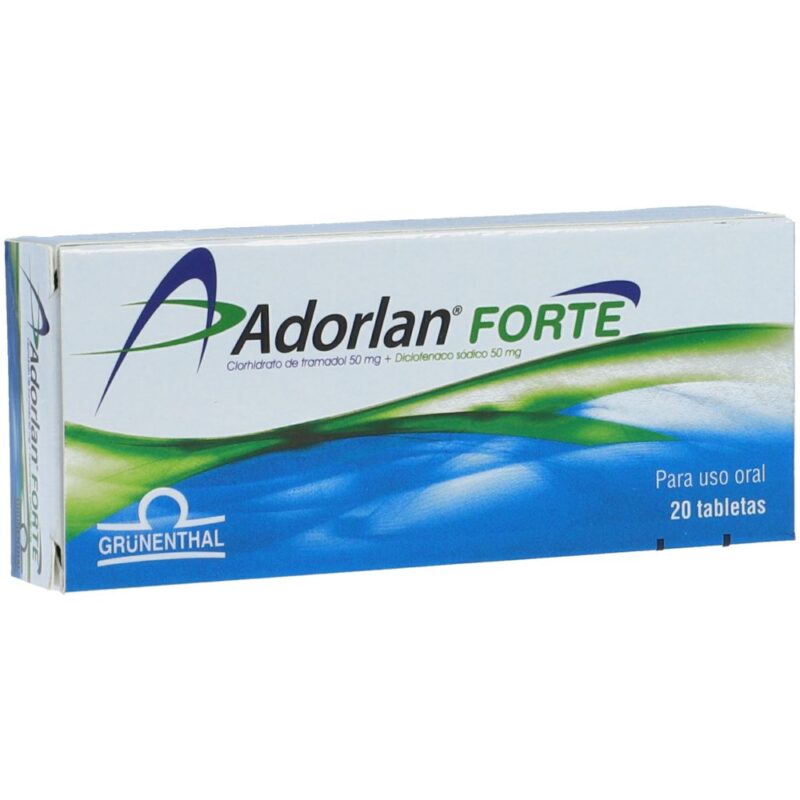 ADORLAN FORTE 50MG/50MG 20 TABLETA - Distribuidor de Grunenthal