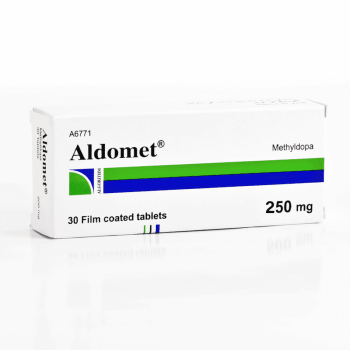 ALDOMET 250MG 30 TABLETA - Distribuidor de ASPEN FARMA