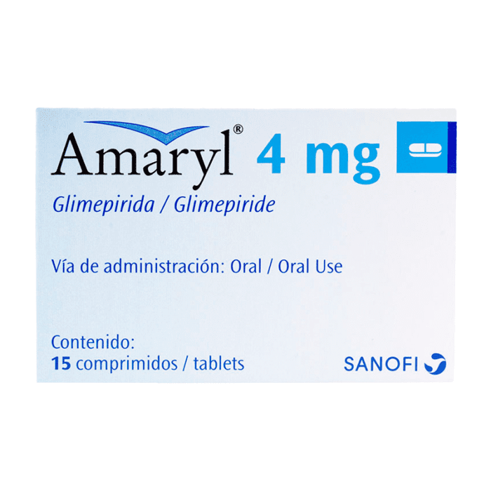 AMARYL 4MG 15 COMPRIMIDO - Distribuidor de SANOFI - ETICO