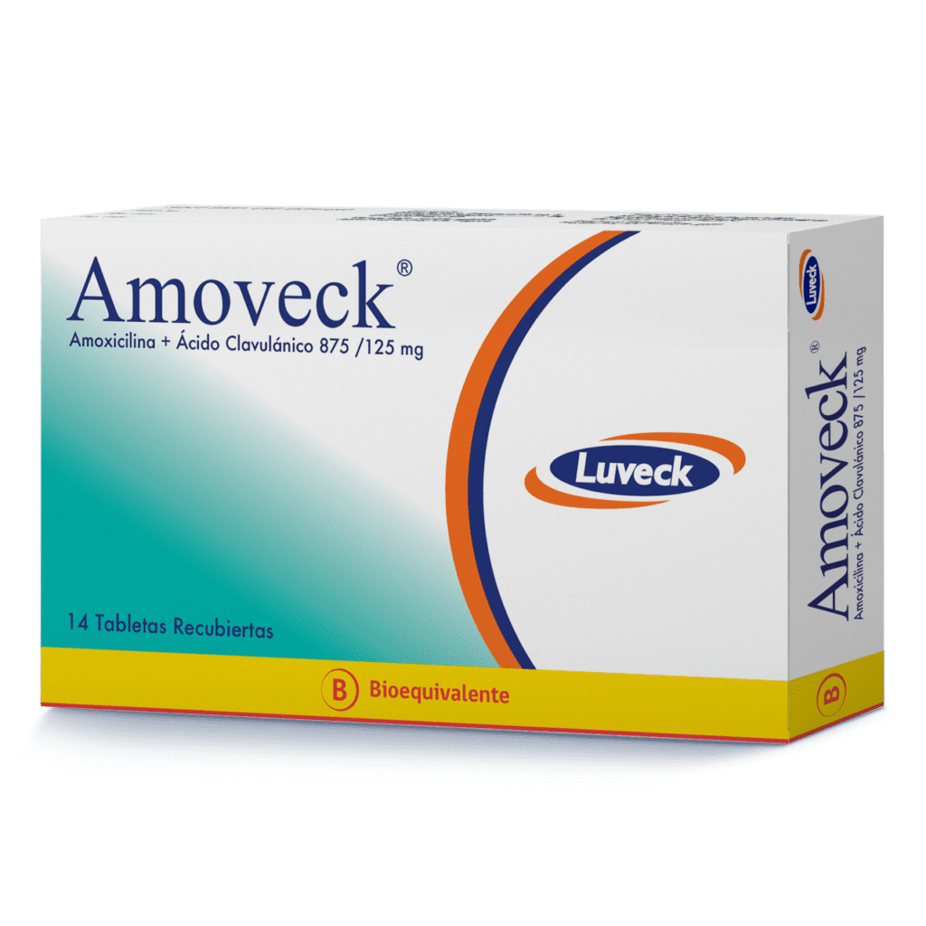 AMOVECK 875MG/125MG 14 COMPRIMIDO - Distribuidor de LUVECK