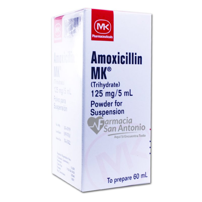 AMOXICILINA MK 125MG/5ML 60ML POLVO SUSPENSION - Distribuidor de MK