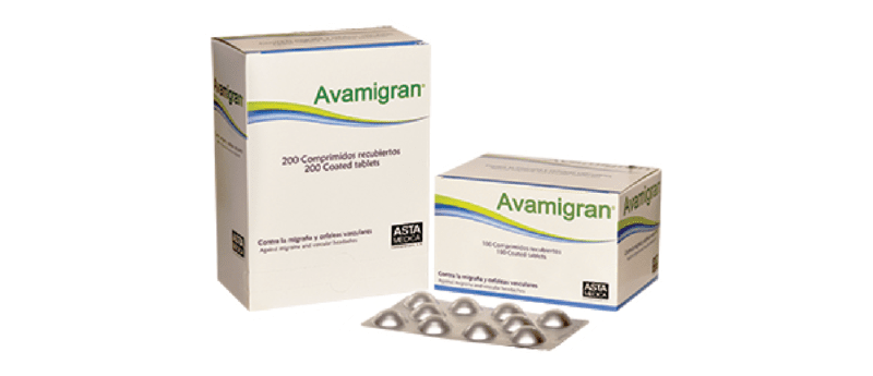 AVAMIGRAN 1MG/450MG/40MG 100 COMPRIMIDO RECUBIERTO (DISP ...