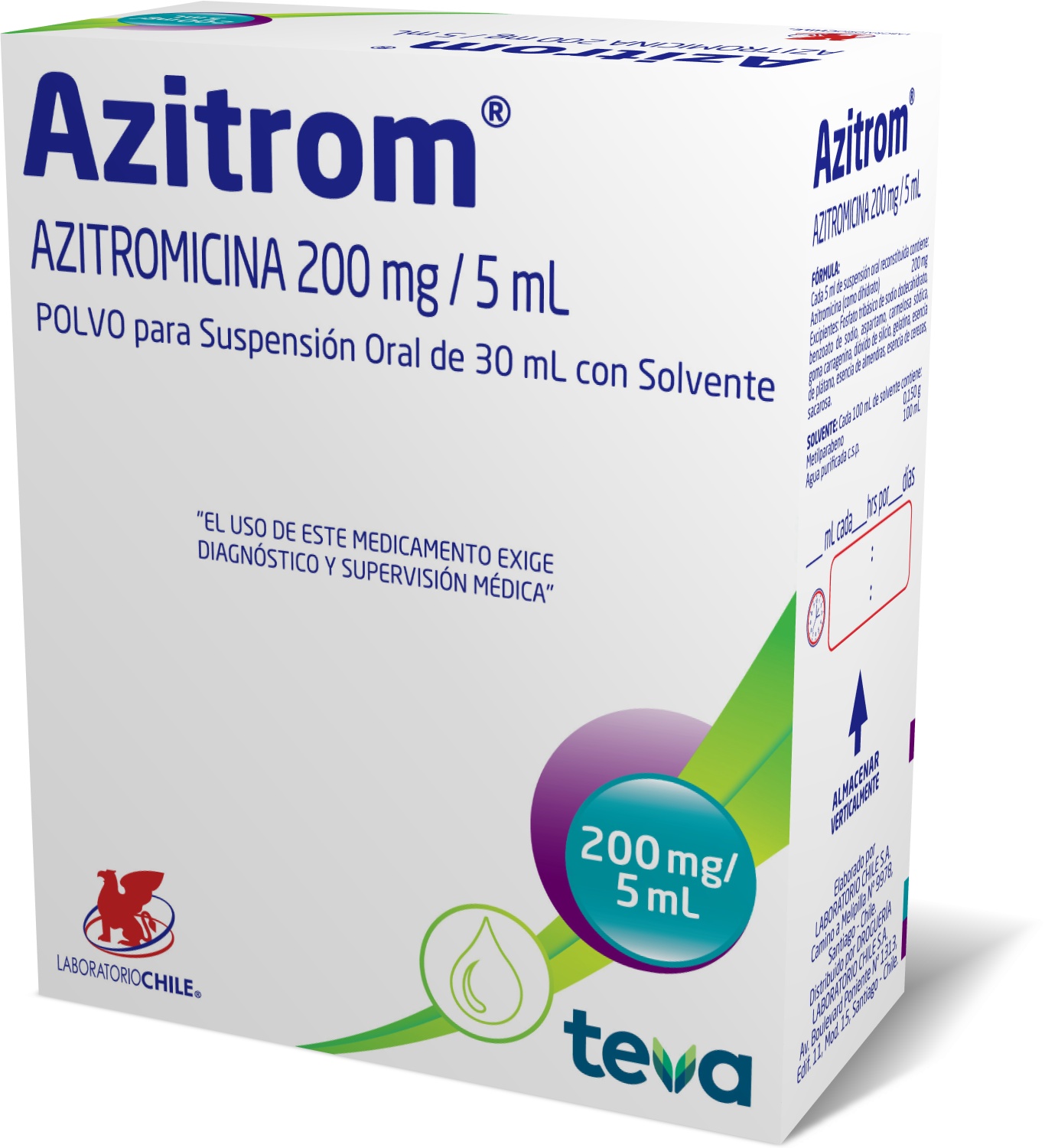 AZITROM 200MG/5ML 30ML POLVO SUSPENSION - Distribuidor de LUVECK
