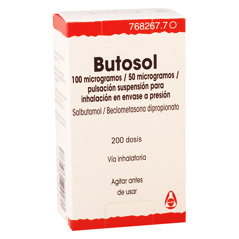 BUTOSOL 100MCG/50MCG 200 DOSIS AERO INHALADOR - Distribuidor de Aldo Union