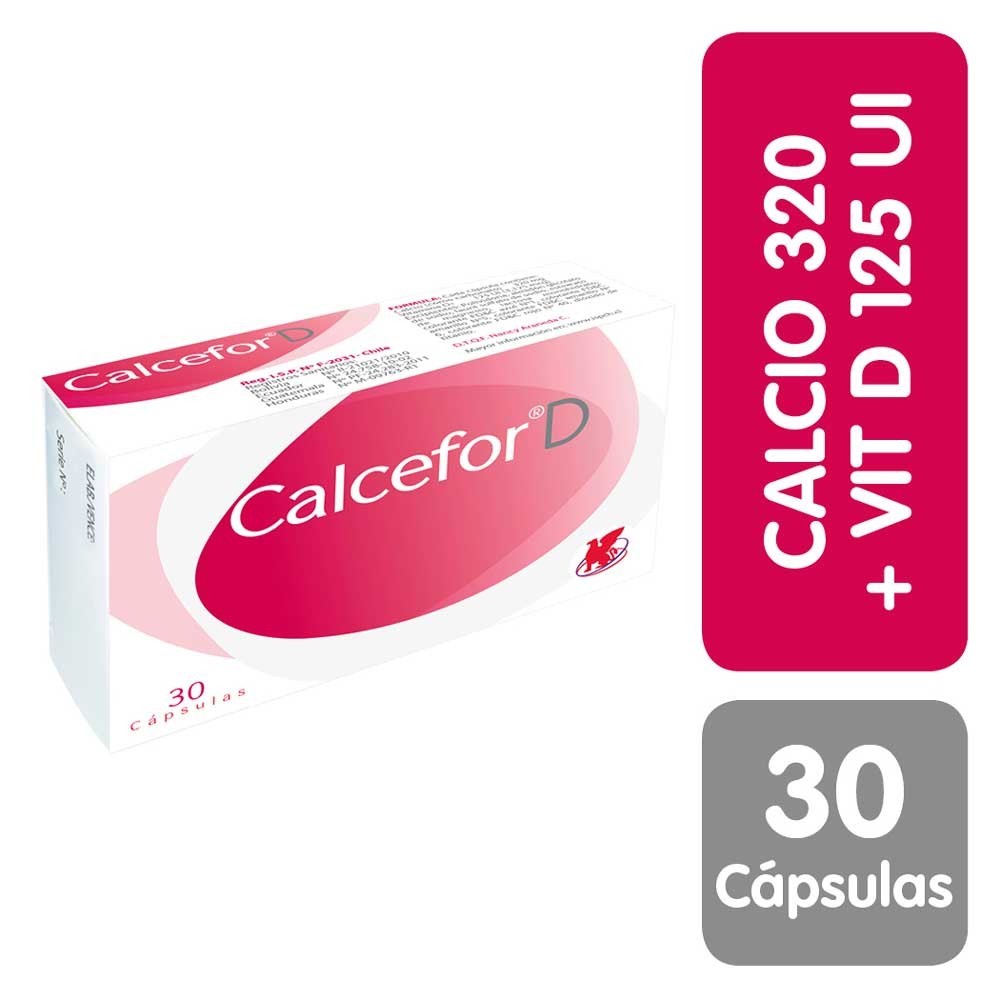 CALCEFOR D 320MG/125UI 30 CAPSULA - Distribuidor de LUVECK