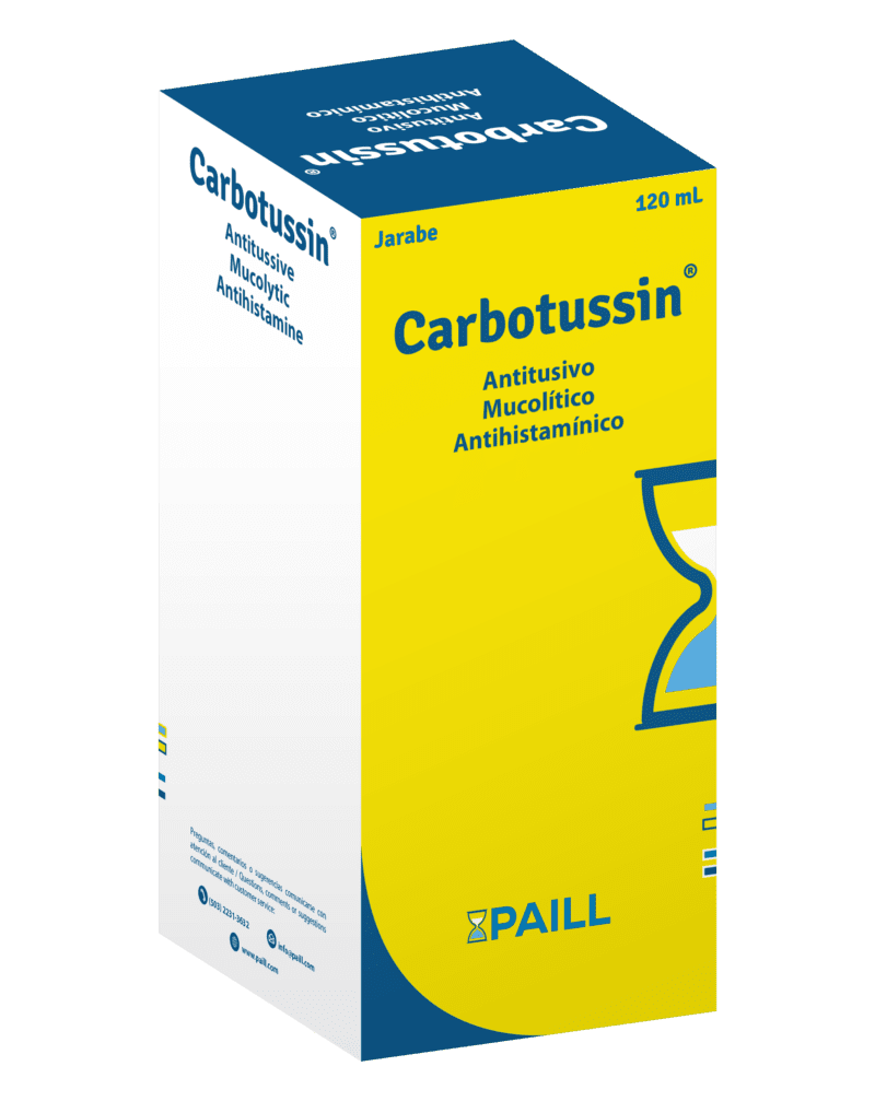 CARBOTUSSIN 120ML JARABE - Distribuidor de GRUPO PAILL