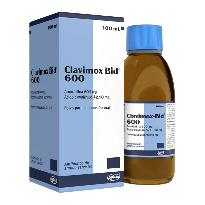 CLAVIMOX BID 400MG/57MG/5ML 70ML POLVO SUSPENSION – Medikamentos.com