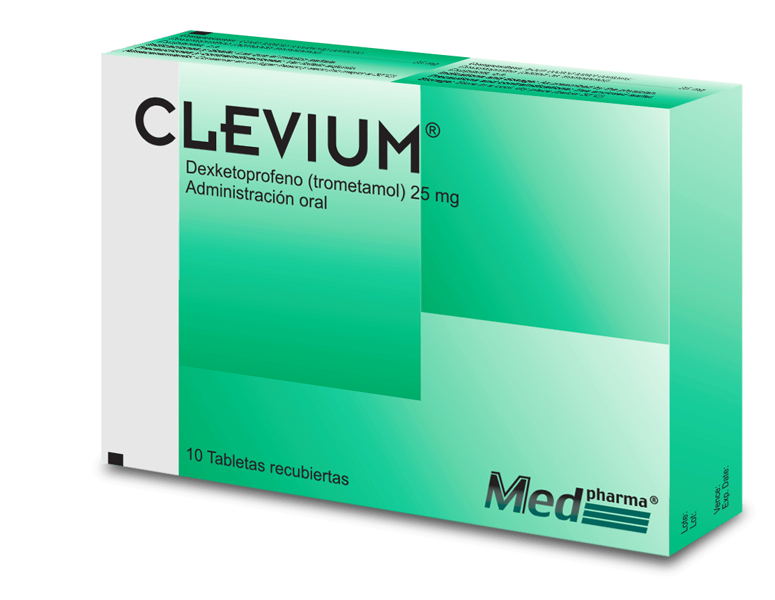 CLEVIUM 25MG 10 TABLETA - Distribuidor de Med Pharma