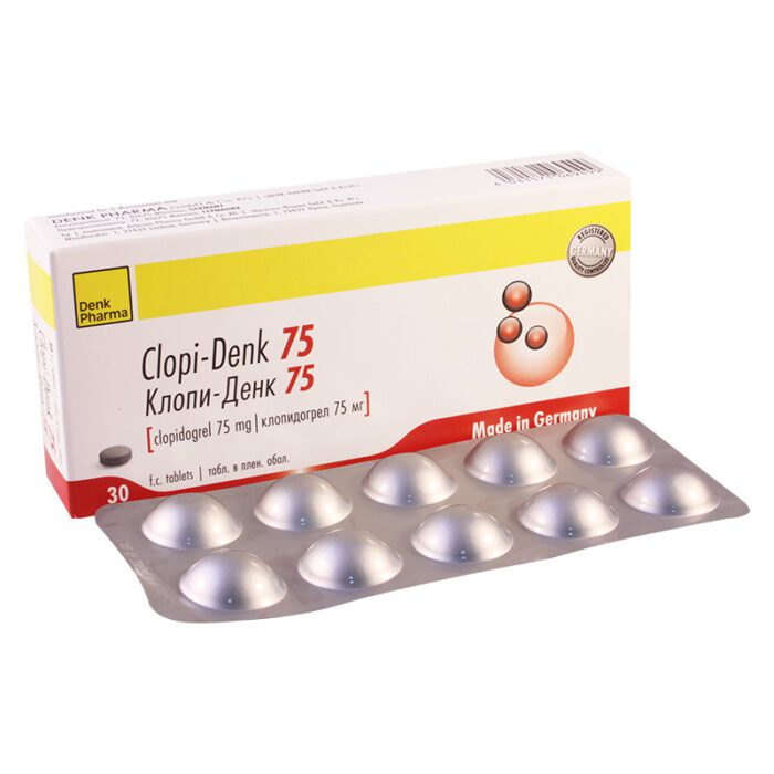 CLOPI-DENK 75MG 30 COMPRIMIDO - Distribuidor de DENK PHARMA