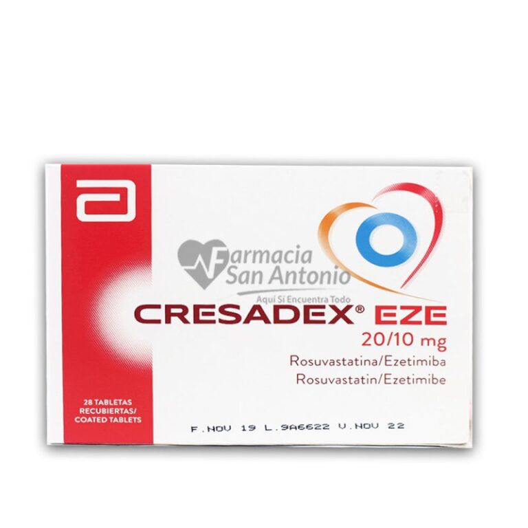 CRESADEX EZE 20MG/10MG 28 TABLETA RECUBIERTA - Distribuidor de Abbott ...