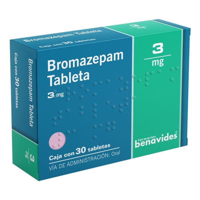 BROMAZEPAM MK 3MG 60 TABLETA - Distribuidor de Medicamentos controlados, MK