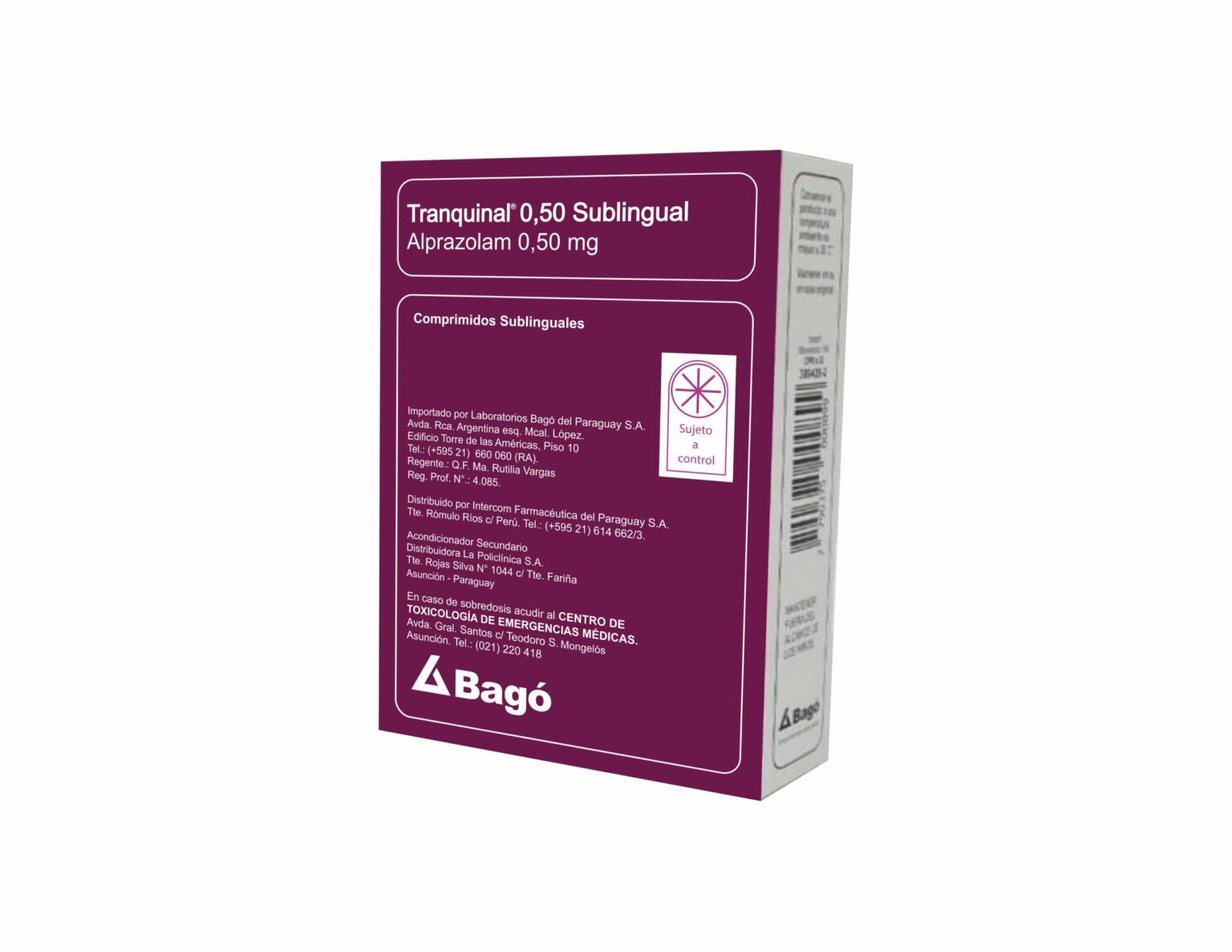 TRANQUINAL 0.50MG 30 COMPRIMIDO SUBLINGUAL – Medikamentos.com