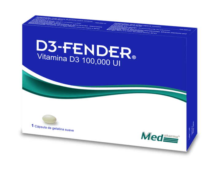 D-3 FENDER 100000UI 1 CAPSULA GEL - Distribuidor de Med Pharma