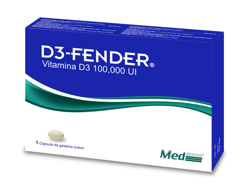 D-3 FENDER 100000UI 1 CAPSULA GEL - Distribuidor de Med Pharma