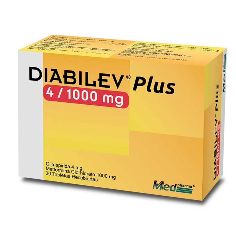 DIABILEV PLUS 4MG/1G 30 TABLETA - Distribuidor de Med Pharma