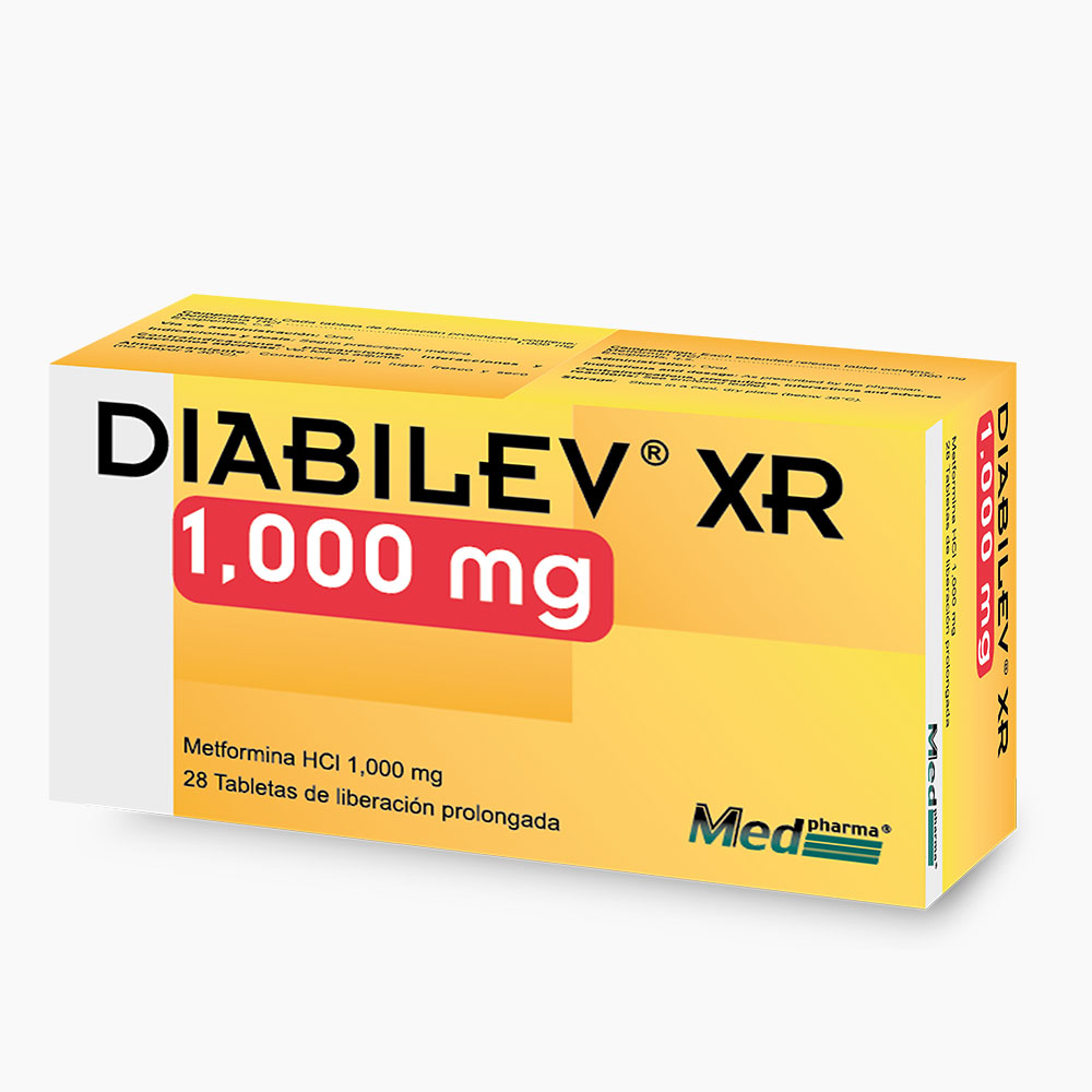 DIABILEV XR 1000MG 28 TABLETA - Distribuidor de Med Pharma