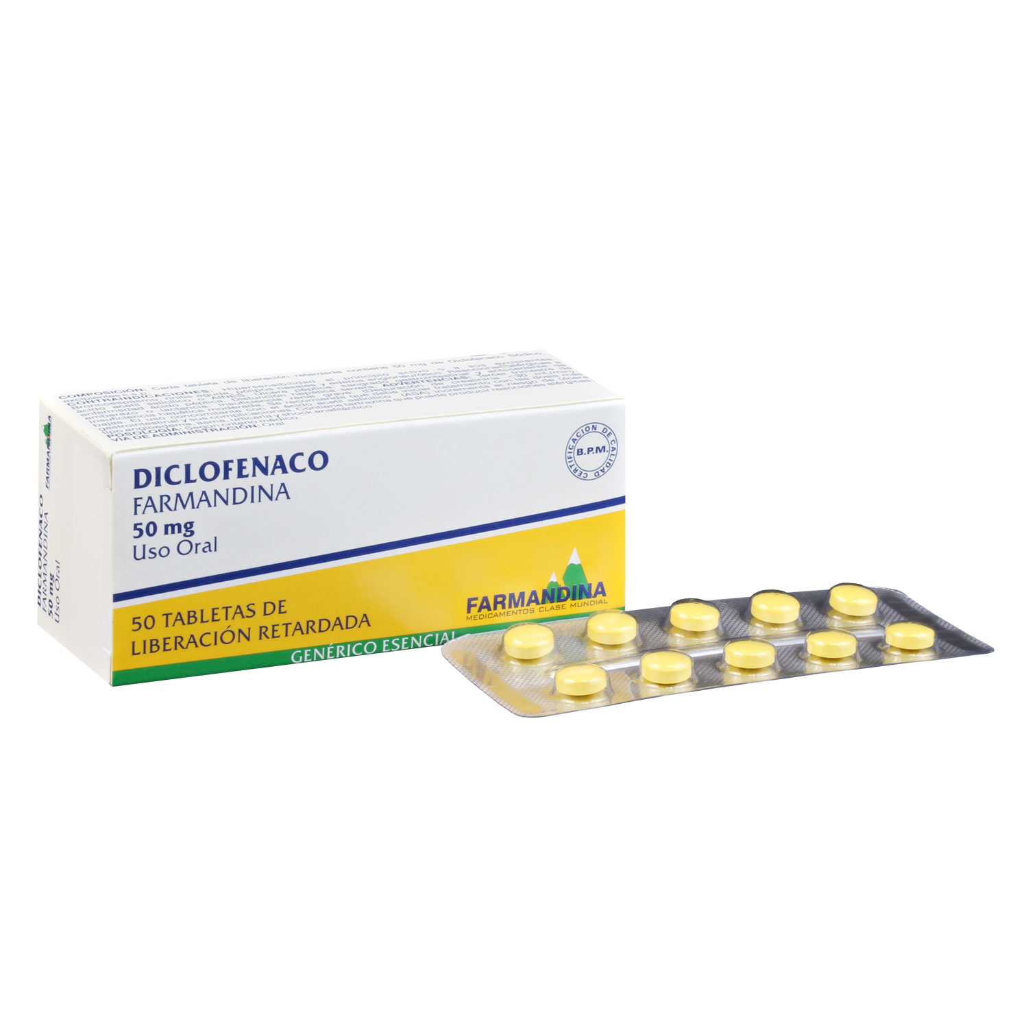 DICLOFENACO FARMANDINA 50MG 50 TABLETA (DISP) - Distribuidor de Farmandina