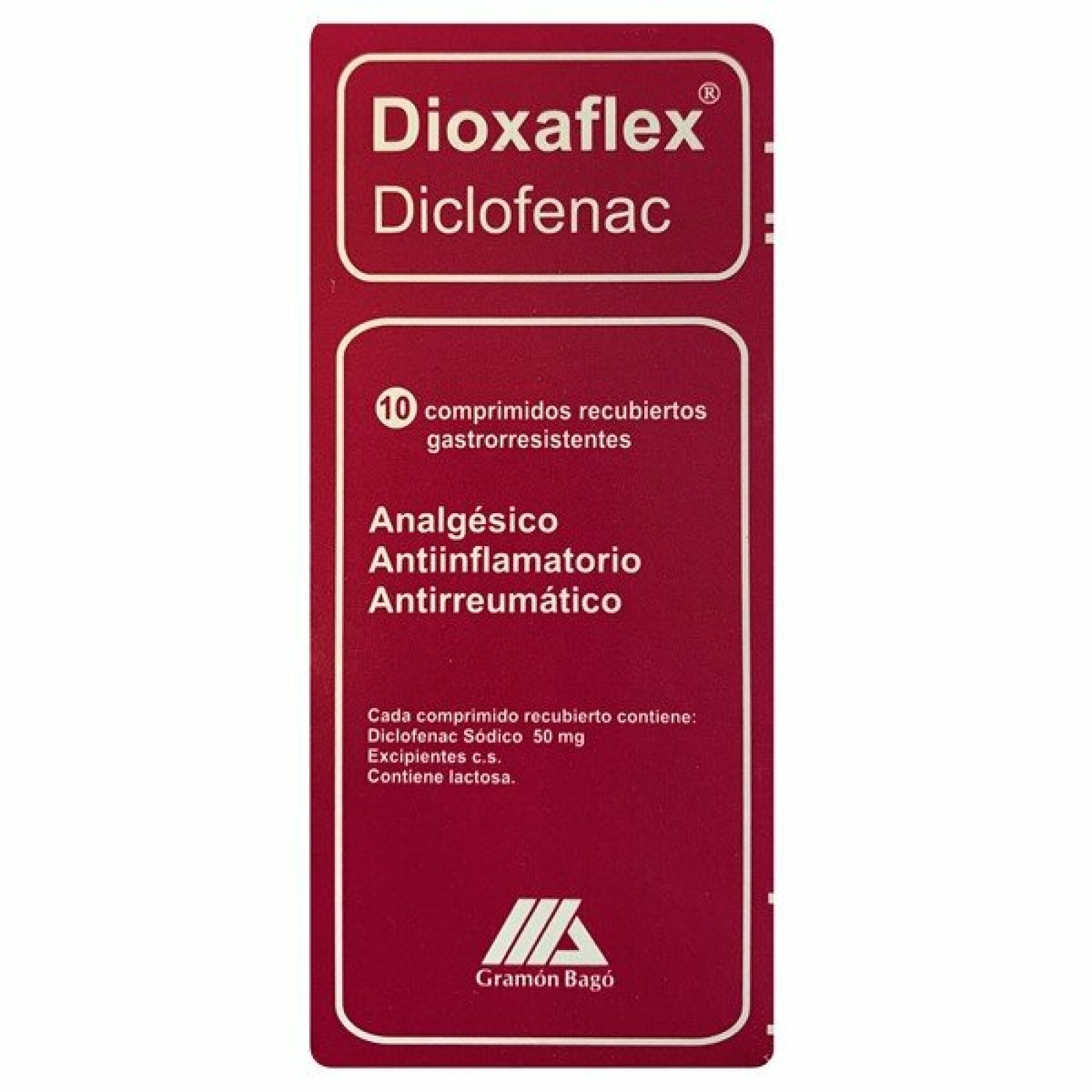 DIOXAFLEX 50MG 10 COMPRIMIDO (1BLIST) - Distribuidor de BAGO
