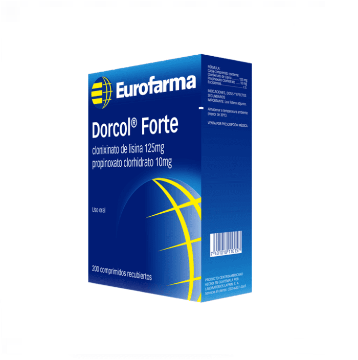 DORCOL FORTE 125MG/10MG 10 TABLETA (1BLIST) - Eurofarma