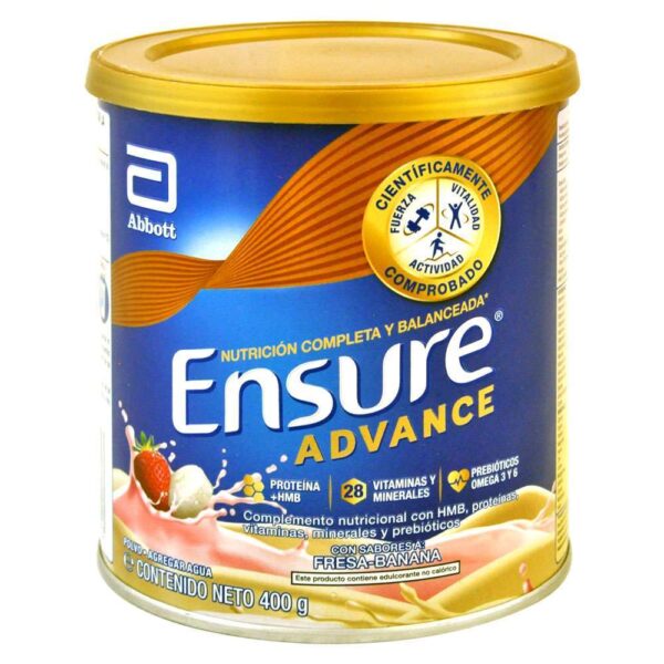 ENSURE ADVANCE FRESA BANANO 400G POLVO - ABBOTT NUTRI, Nutrición ...