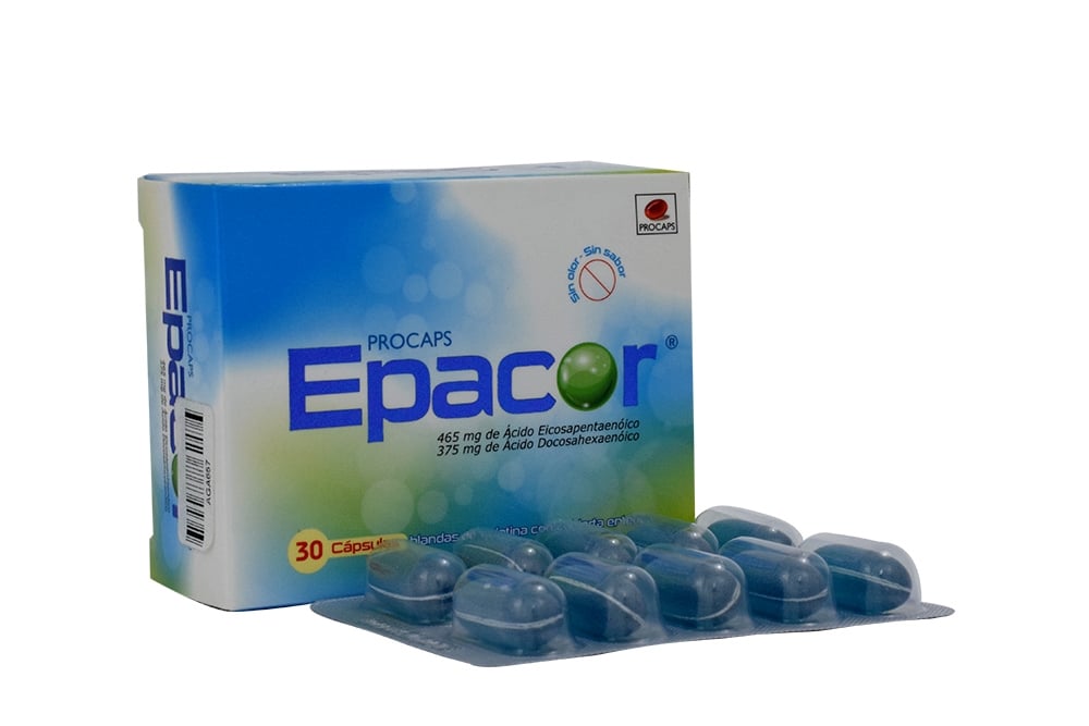 EPACOR 465MG/375MG 30 CAPSULA GEL - Distribuidor de PROCAPS FARMA