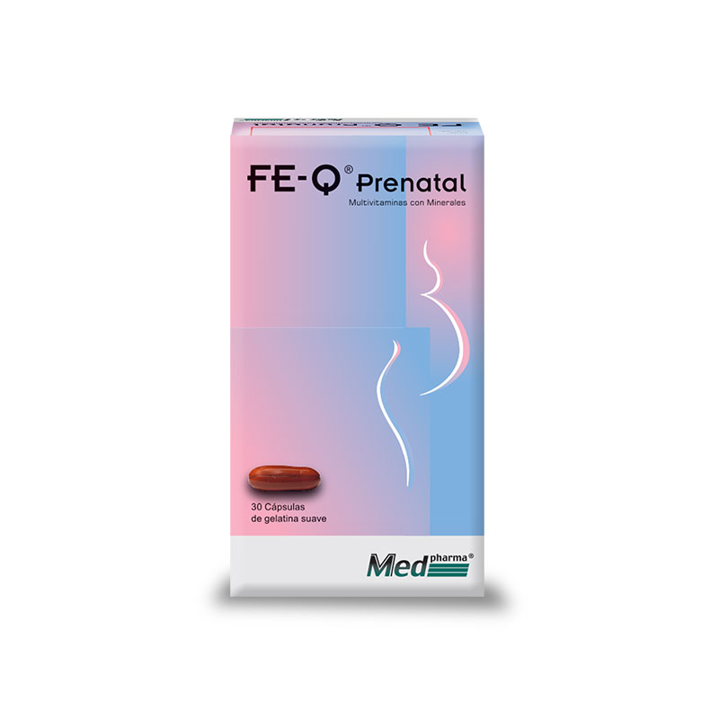 FE-Q PRENATAL 30 CAPSULA GEL - Distribuidor de Med Pharma