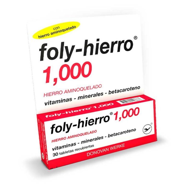 FOLY HIERRO 1000MG 30 TABLETA - Distribuidor de DONOVAN OTC