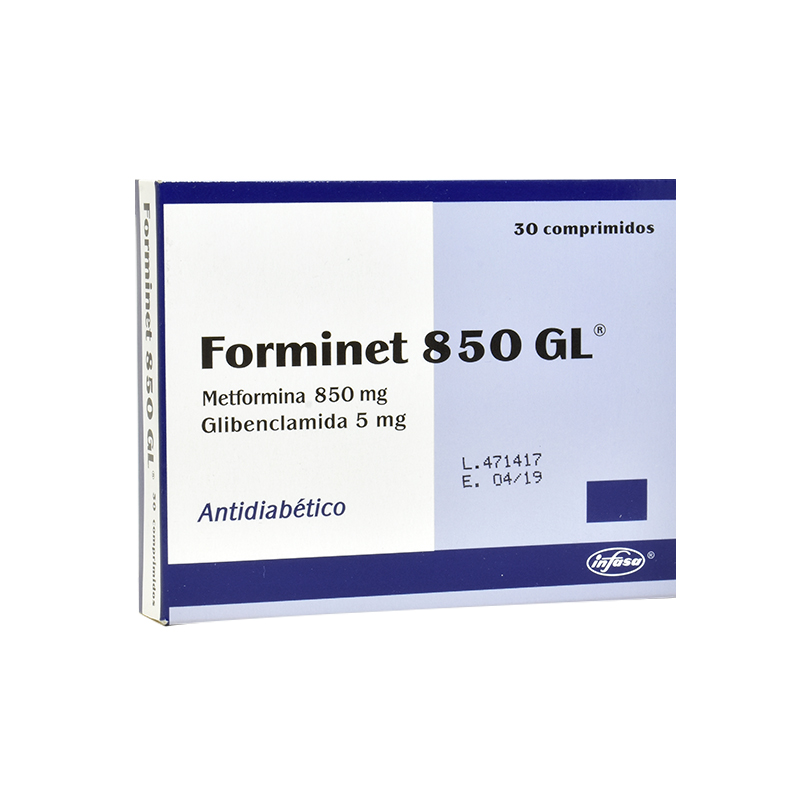 FORMINET GL 850MG/5MG 30 COMPRIMIDO – Medikamentos.com