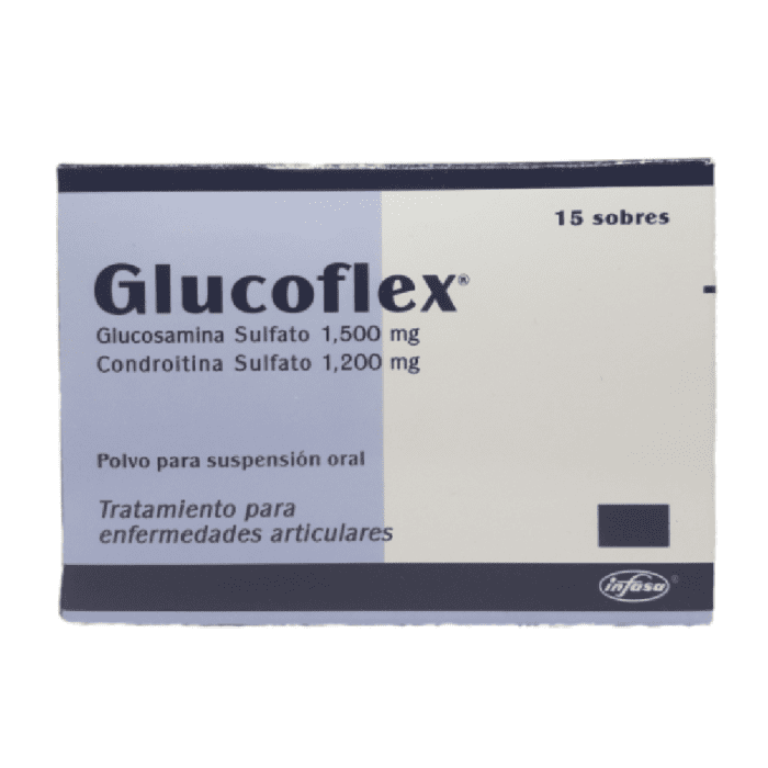 GLUCOFLEX 1500MG/1200MG 15 SOBRE POLVO – Medikamentos.com