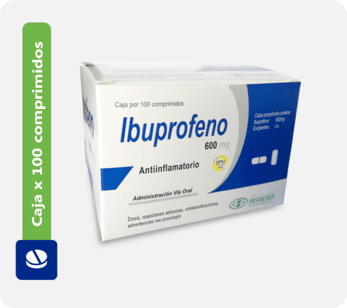 IBUPROFENO INFASA 600MG 60 TABLETA (DISP) – Medikamentos.com