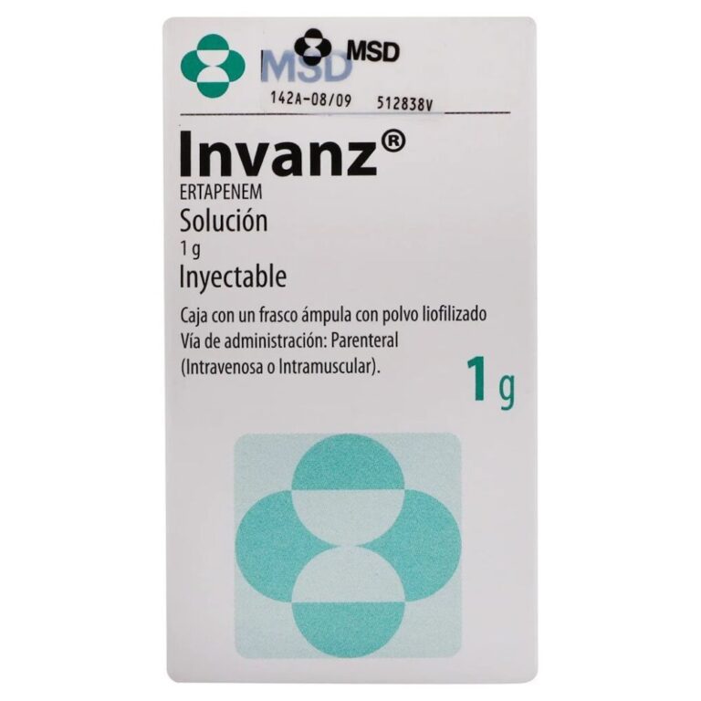 INVANZ 1G 1 SOLUCION INYECTABLE IM/IV – Medikamentos.com