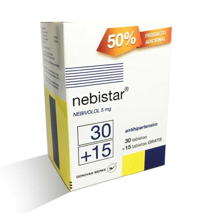 NEBISTAR 5MG 30 TABLETA (+15 TABLETA) - Distribuidor de DONOVAN