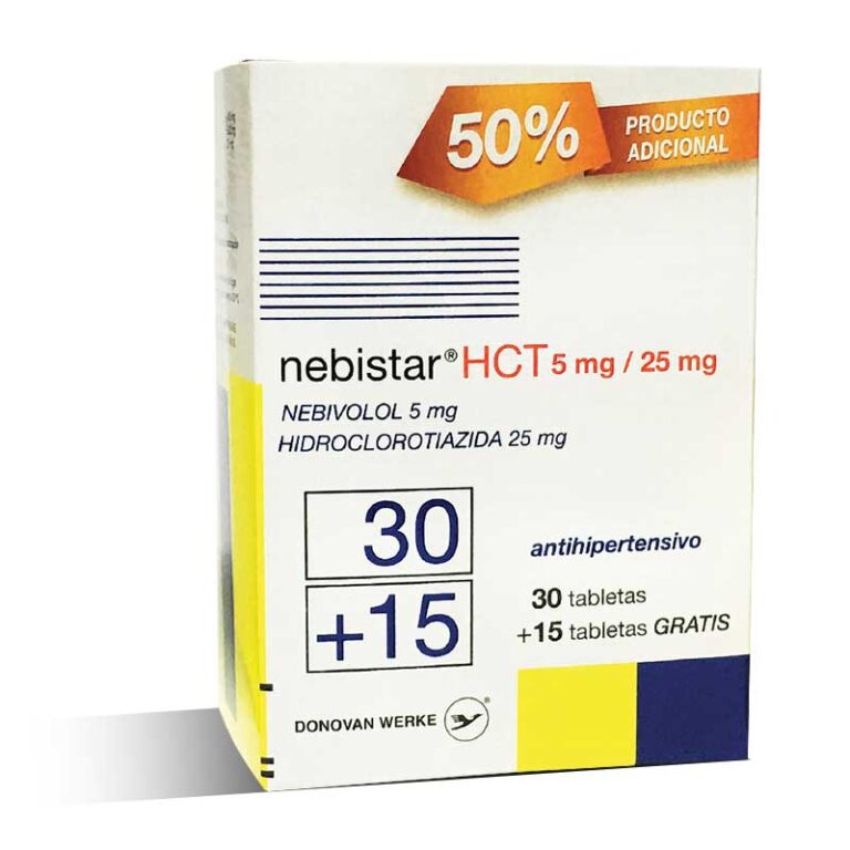 NEBISTAR HCT 5MG/6.25MG 30 TABLETA (+15 TABLETA) - Distribuidor de DONOVAN