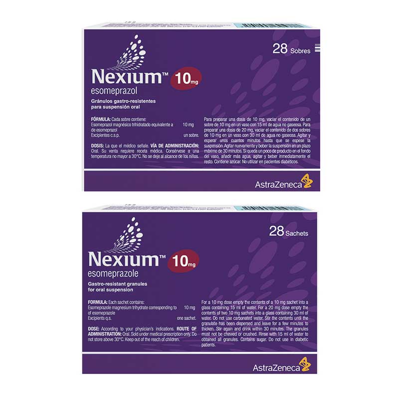 NEXIUM 10MG 28 SOBRE POLVO - Distribuidor de ASTRA-ZENECA