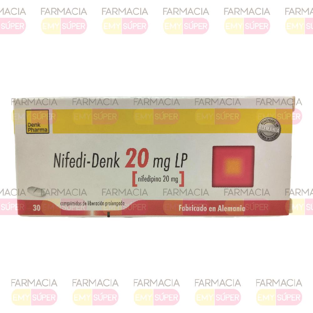 NIFEDI-DENK LP 20MG 30 COMPRIMIDO - Distribuidor de DENK PHARMA