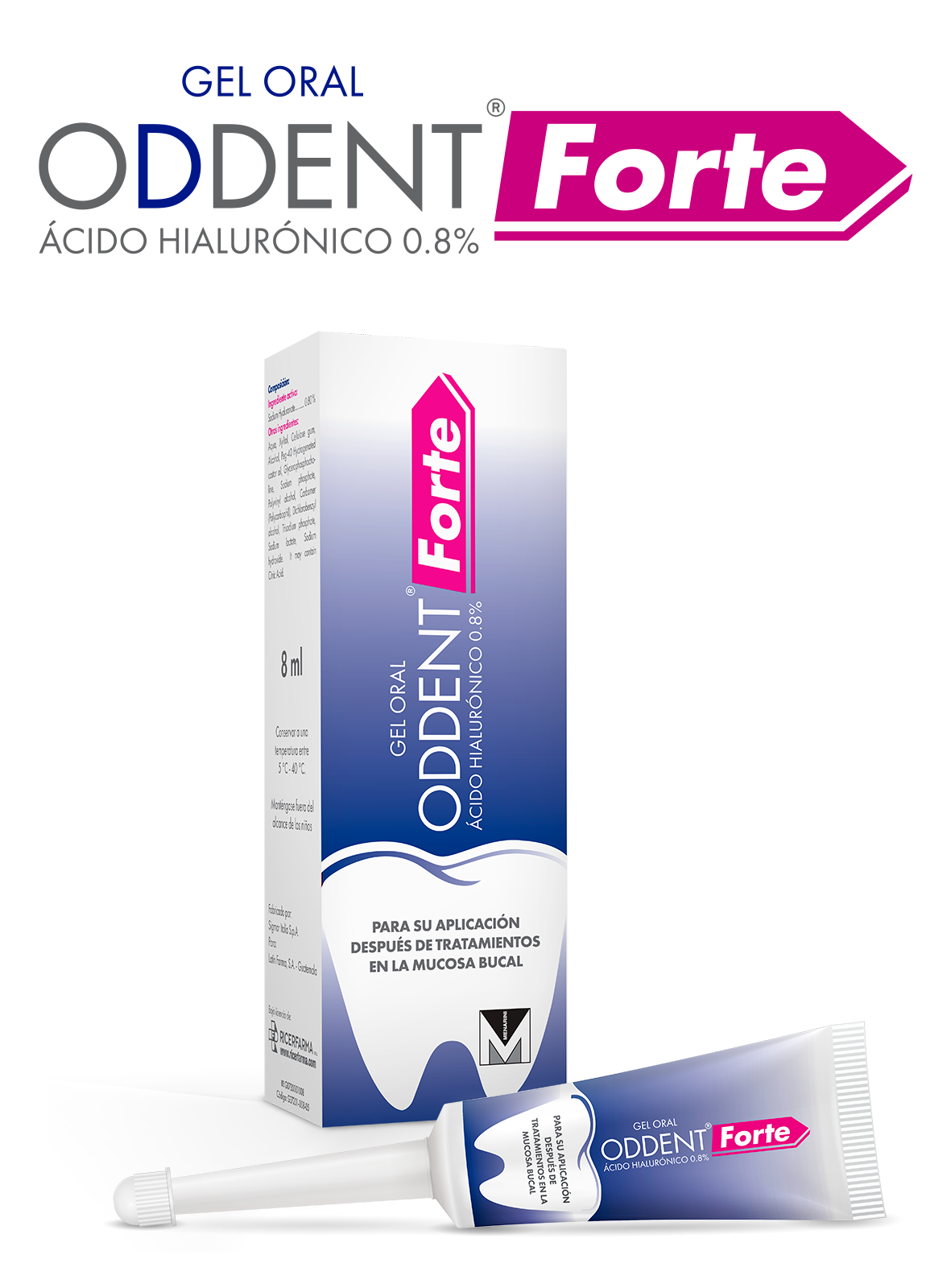 ODDENT ACIDO HIALURONICO FORTE 8ML GEL ORAL - Distribuidor de MENARINI ODDENT