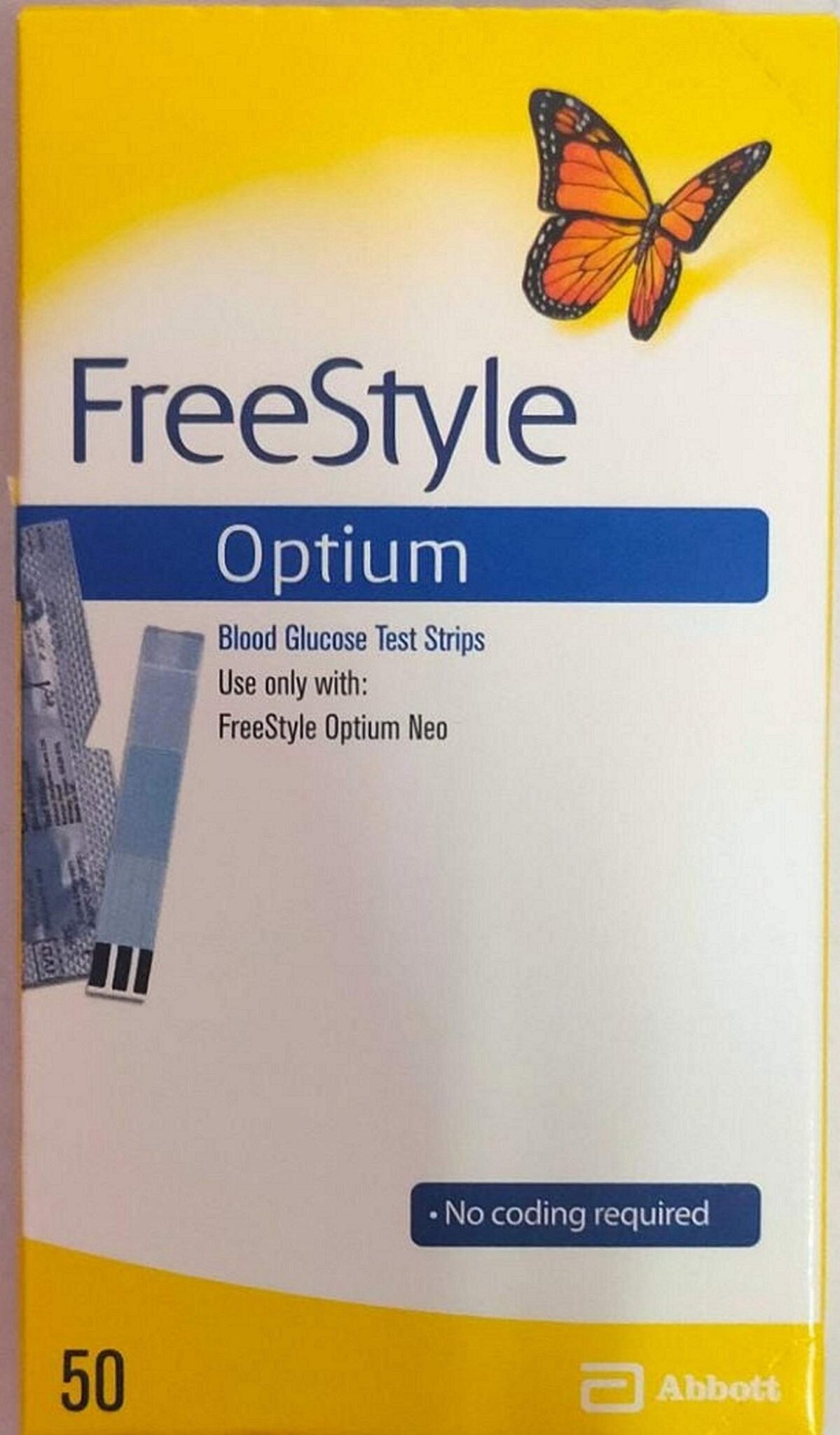 OPTIUM FREE STYLE 50 TIRA REACTIVA - Distribuidor de EQUIPOS MEDICOS ...
