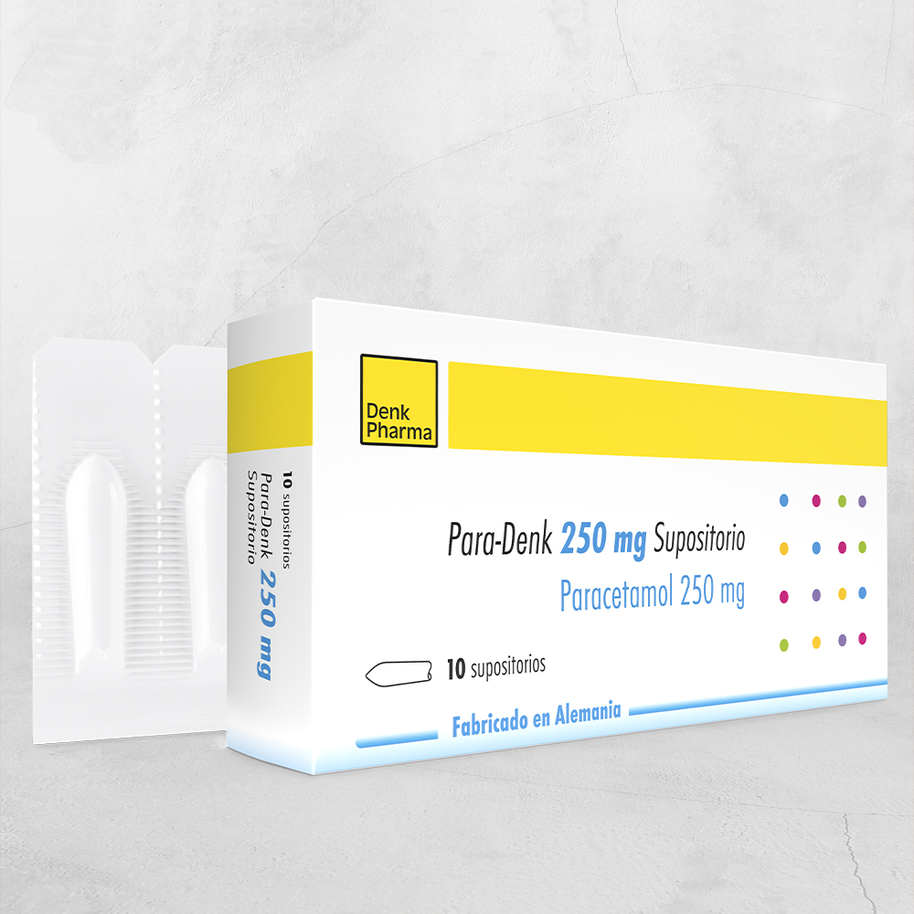 PARA-DENK 250MG 10 SUPOSITORIO - Distribuidor de DENK PHARMA