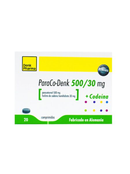 PARACO-DENK 500MG/30MG 20 COMPRIMIDO - Distribuidor de DENK PHARMA