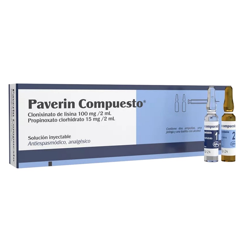 PAVERIN COMPUESTO 100MG/15MG/2ML 1 SOLUCION INYECTABLE – Medikamentos.com