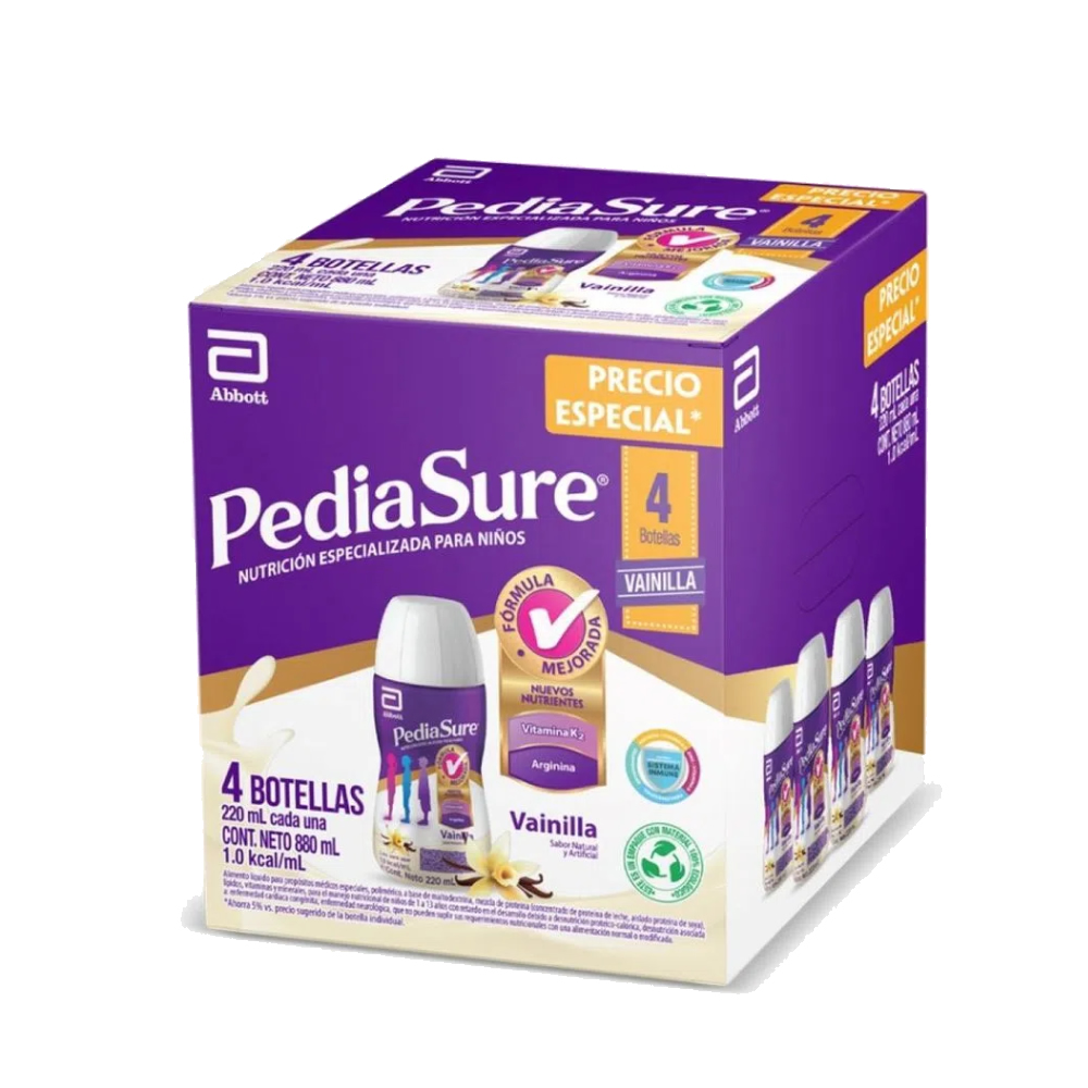 PEDIASURE VAINILLA 220ML LIQUIDO (4PACK) - Distribuidor de Abbott ...