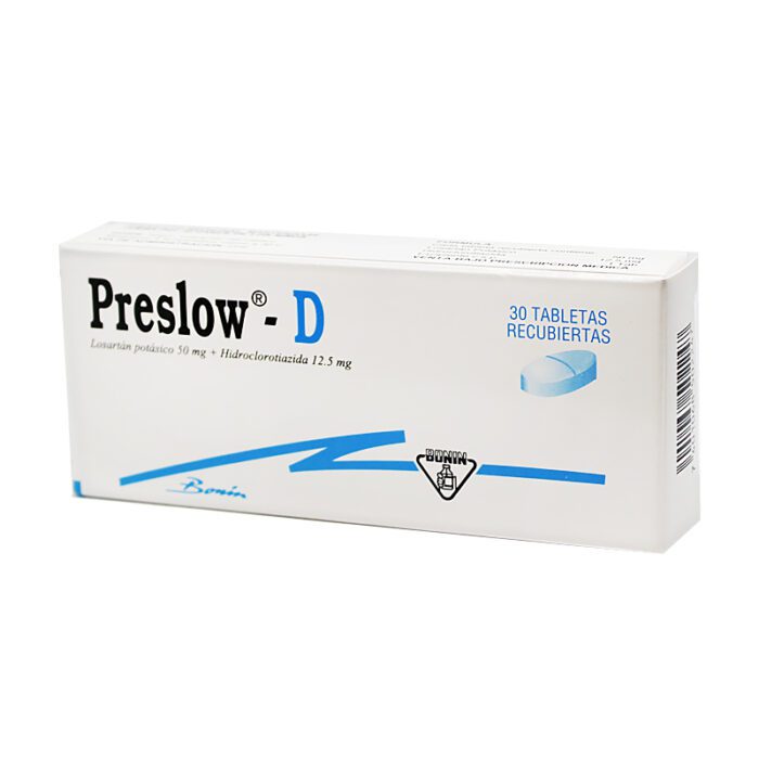 PRESLOW D FORTE 50MG/12.5MG 30 TABLETA - Distribuidor de BONIN