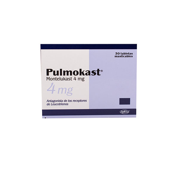 PULMOKAST 4MG 30 TABLETA MASTICABLE - Distribuidor de INFASA ETICA