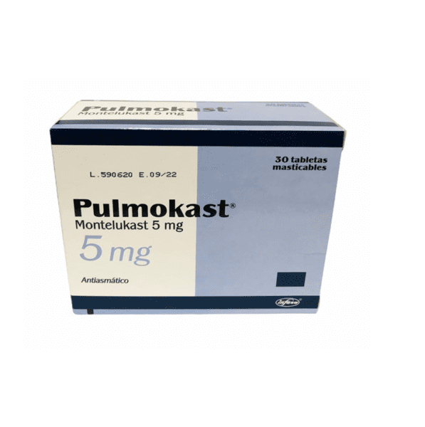 PULMOKAST 5MG 30 TABLETA MASTICABLE – Medikamentos.com