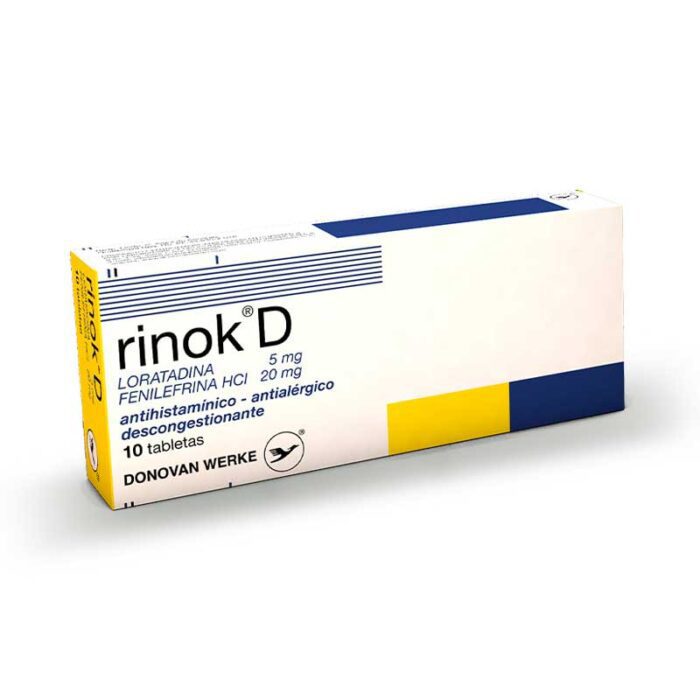 RINOK D 5MG/20MG 10 TABLETA - Distribuidor de DONOVAN