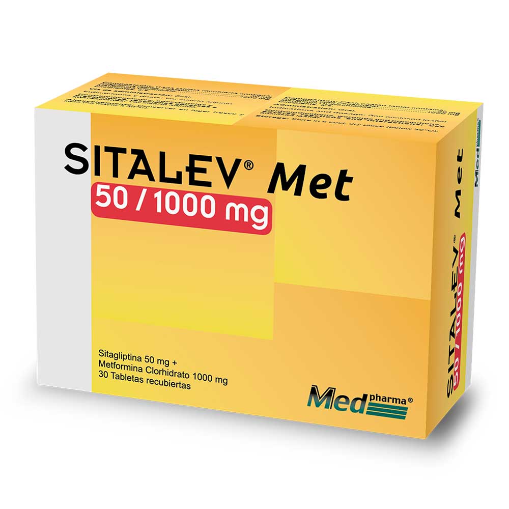 SITALEV MET 50MG/1000MG 30 TABLETA - Distribuidor de Med Pharma