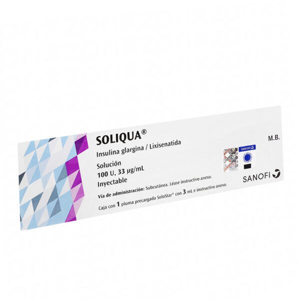 SOLIQUA 30-60 100UI/33UI/ML 1 PLUMA SOLUCION INYECTABLE 3ML (R ...